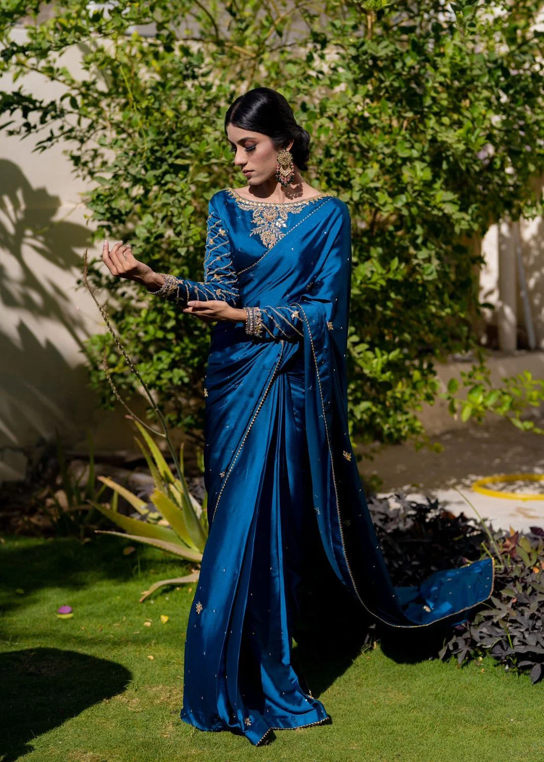GOTTA WORK SILK SAREE - Shop Online At LAAM